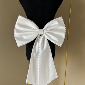 Handmade Pearl Detachable Bows, Dress Bows, Sash Bows, Church Wedding ...