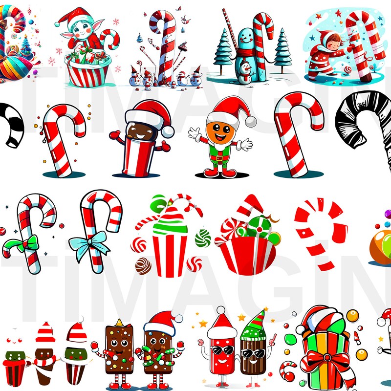 Candy Cane Svg - Etsy