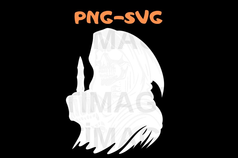 Grim Reaper Middle Finger SVG | Death SVG | Horror T-shirt Decal ...