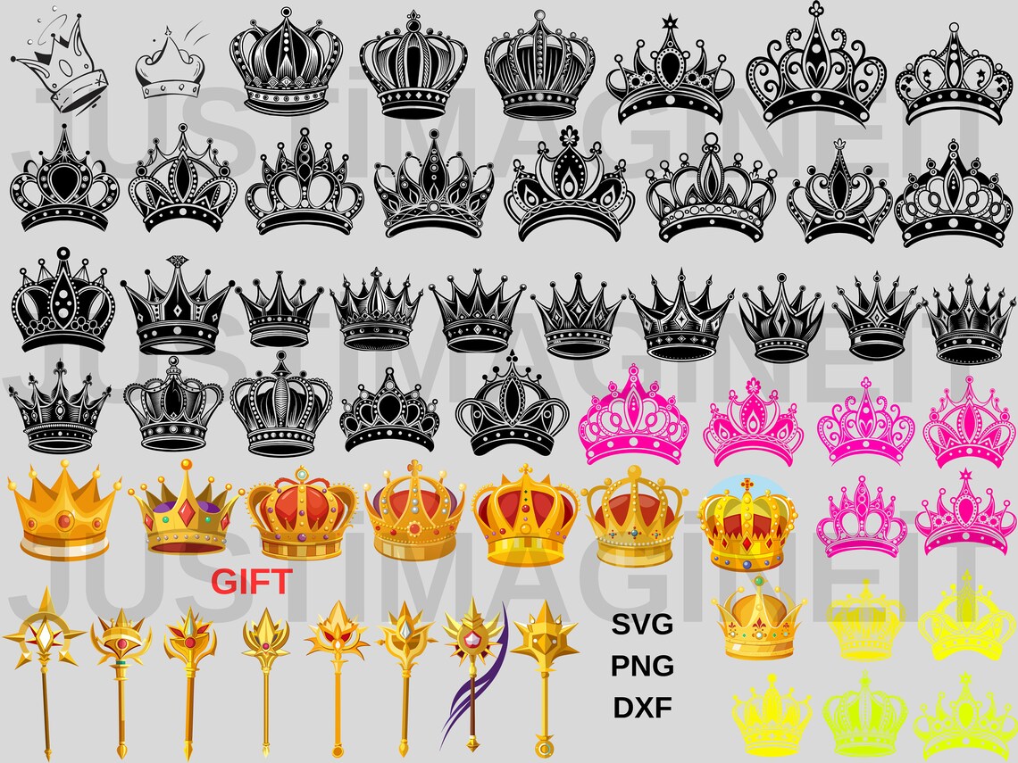 Royal Crown SVG File, King Crown SVG, Queen Crown SVG, Princess Tiara ...