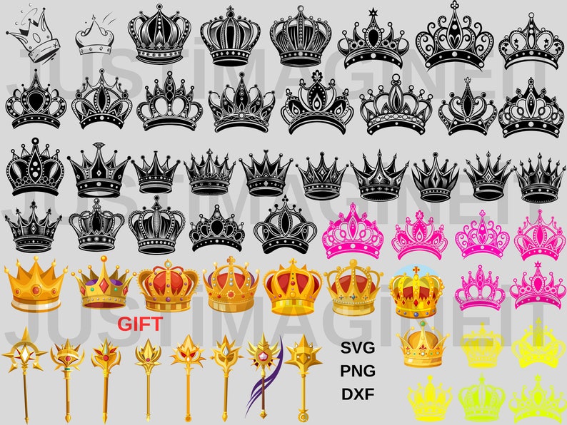 Royal Crown SVG File, King Crown SVG, Queen Crown SVG, Princess Tiara ...
