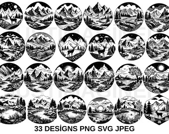 Landscape Svg, Forest Svg, Adventure Svg, Outdoor Svg, Deer Svg, Nature ...