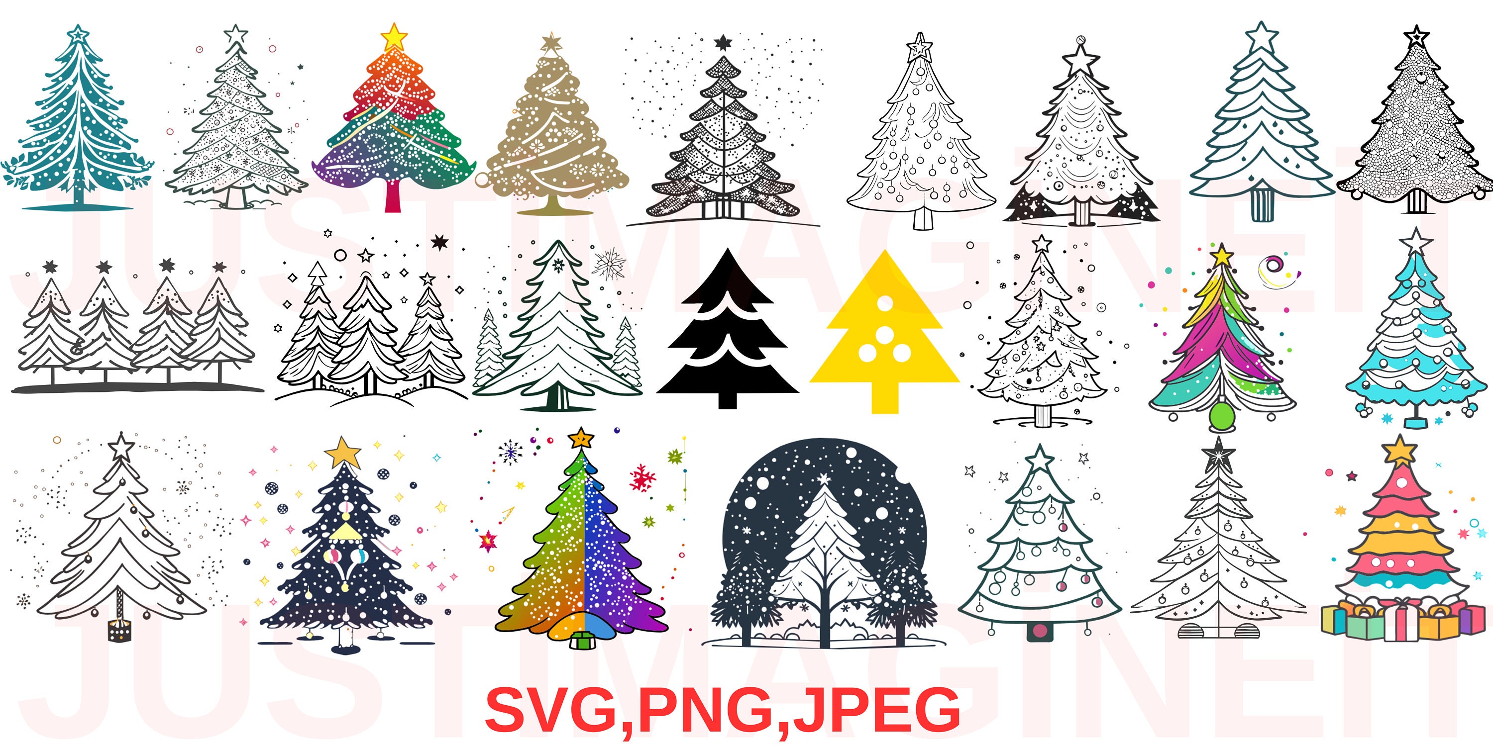 Christmas Tree Svg Bundle Christmas Svg Christmas Tree Svg - Etsy