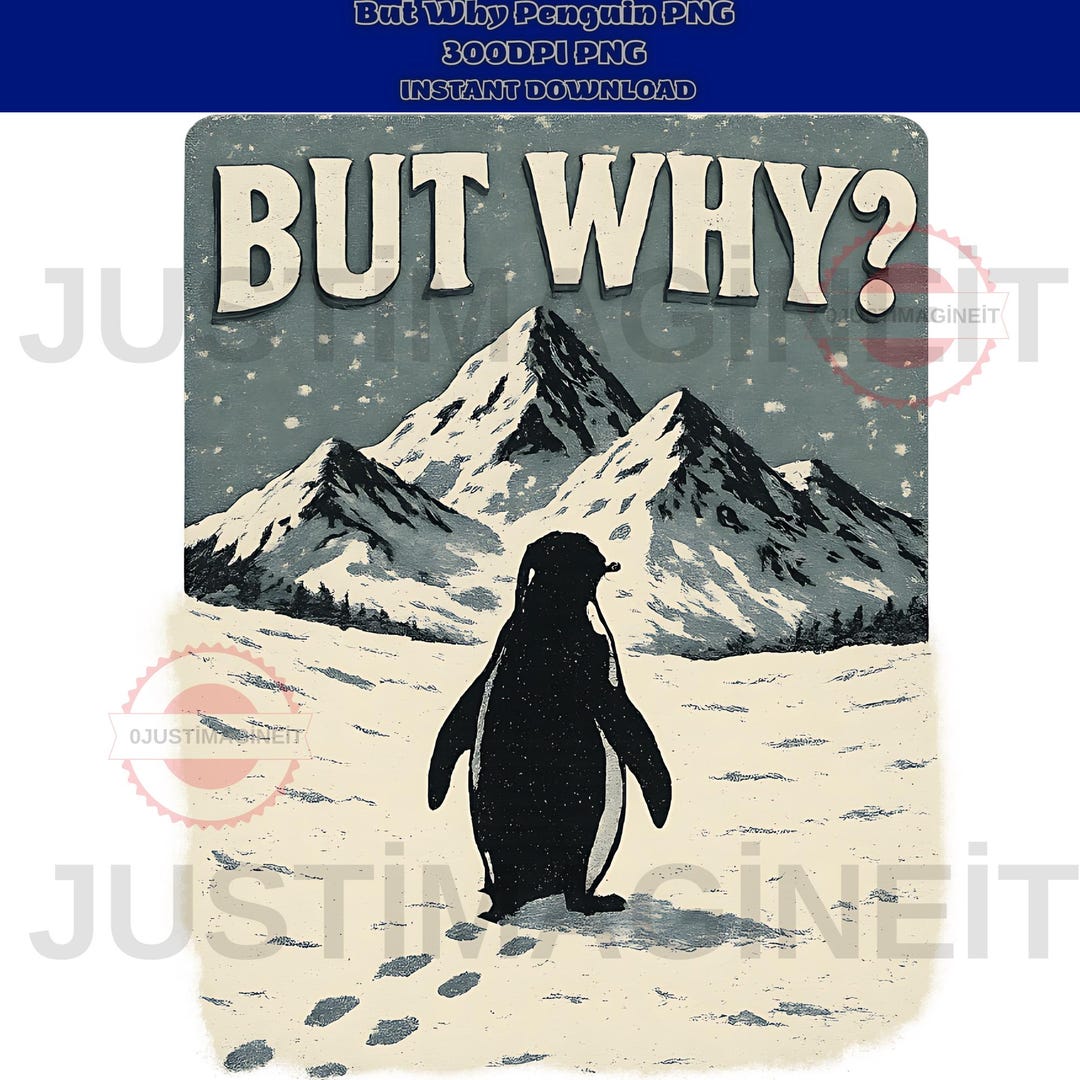 But Why Introvert Penguin PNG – Funny Lone Penguin Meme Shirt Design ...