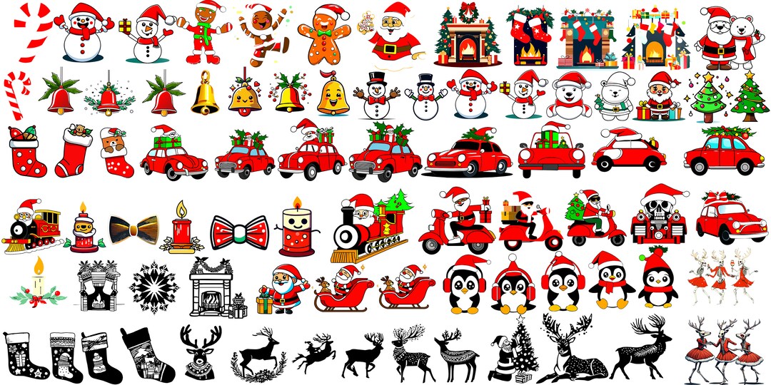 CHRISTMAS SVG Bundle, CHRISTMAS Clipart, Christmas Svg Files for Cricut ...