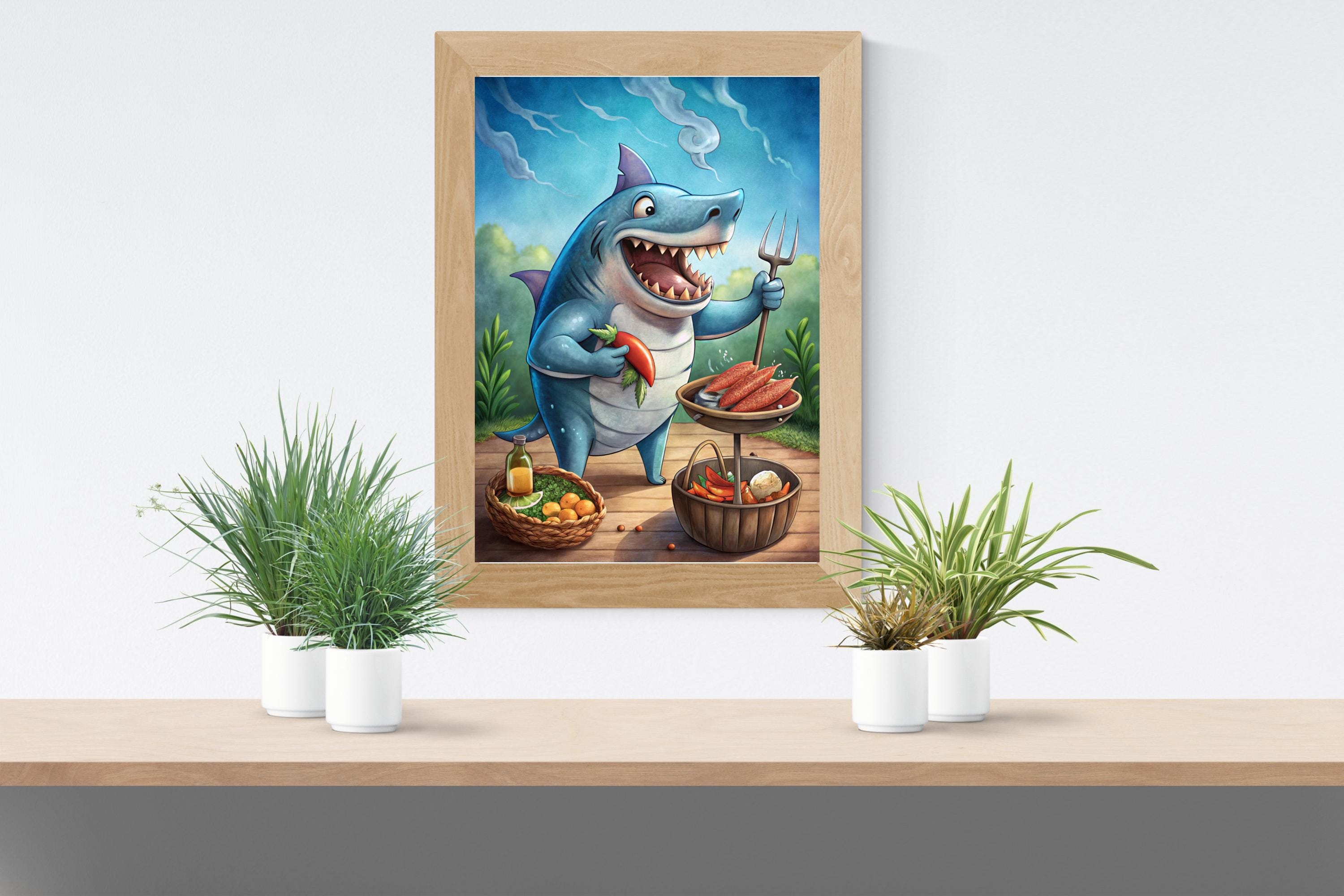 Set of 3 Shark Bathroom Prints , Printable Wall Art, Home Decor ...