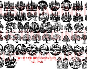 30 Mountain Forest SVG Bundle, Forest Tree Svg, Forest Svg, Palm Tree ...