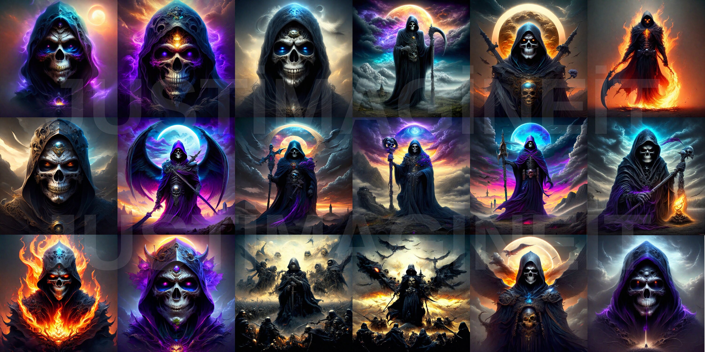 Grim Reaper Svg Bundle Skeleton Svg Bundle Death Svg Horror T-shirt ...