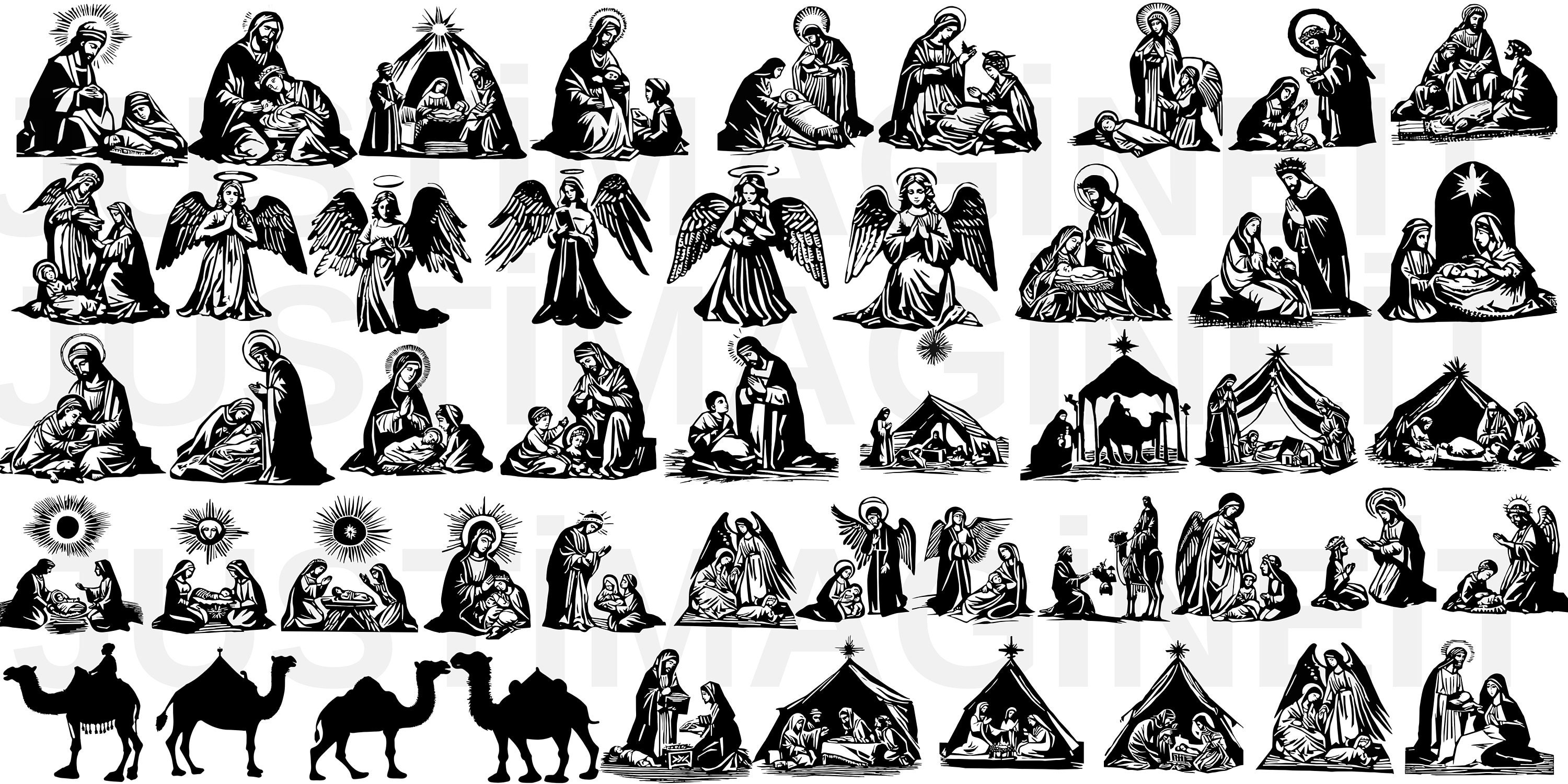 Krippe SVG, Krippe SVG Bundle, Krippe SVG, Weihnachten SVG, Krippe ...