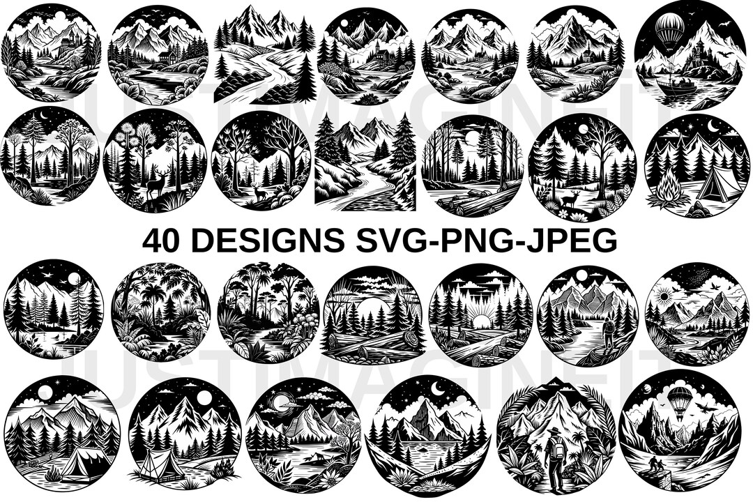 Landscape Svg, Forest Svg, Adventure Svg, Outdoor Svg, Deer Svg, Nature ...
