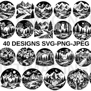 Landscape Svg, Forest Svg, Adventure Svg, Outdoor Svg, Deer Svg, Nature ...