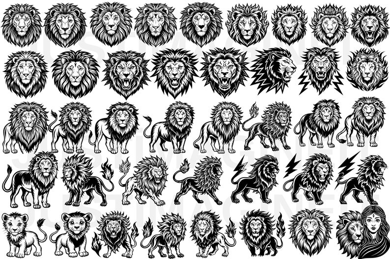 Lion SVG Bundle, Lion Svg, Lion Head Svg, Lion Silhouettes, Lion Png ... Lion SVG Bundle, Lion Svg, Lion Head Svg, Lion Silhouettes, Lion Png ...