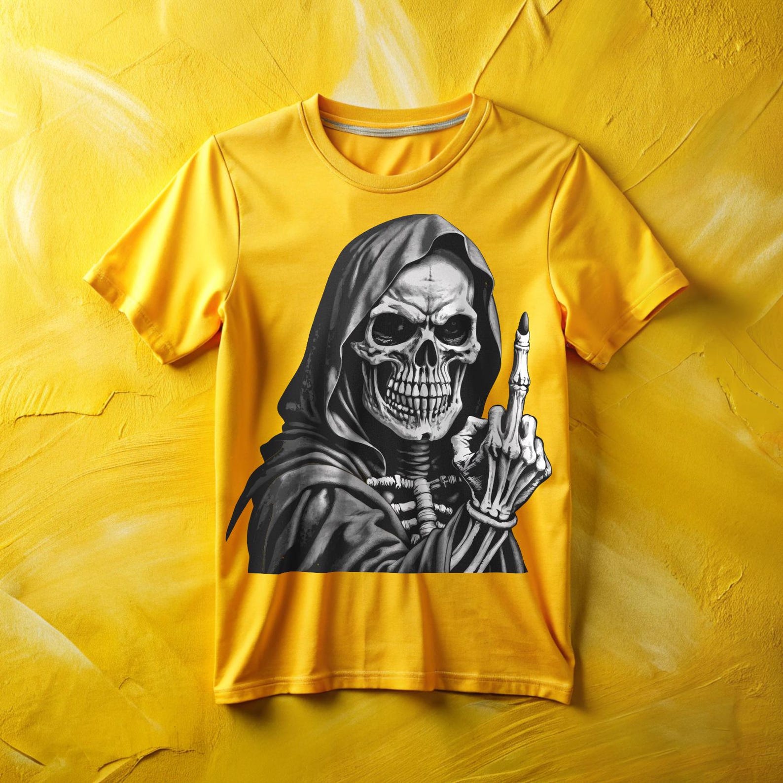 Grim Reaper Middle Finger SVG Death SVG Horror T-shirt Decal Graphics ...