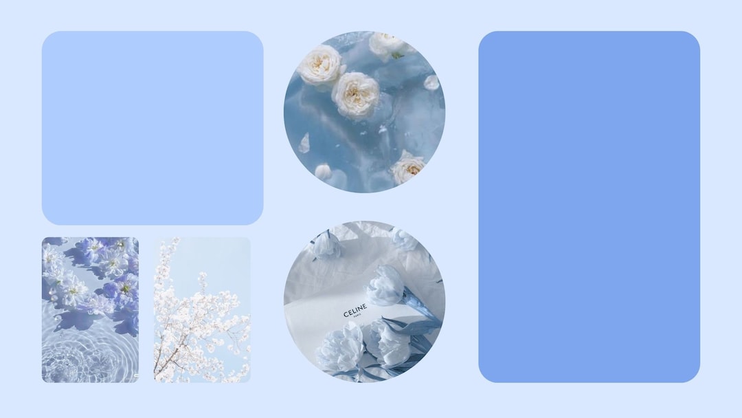 Blue Aesthetic PC Wallpaper - Etsy