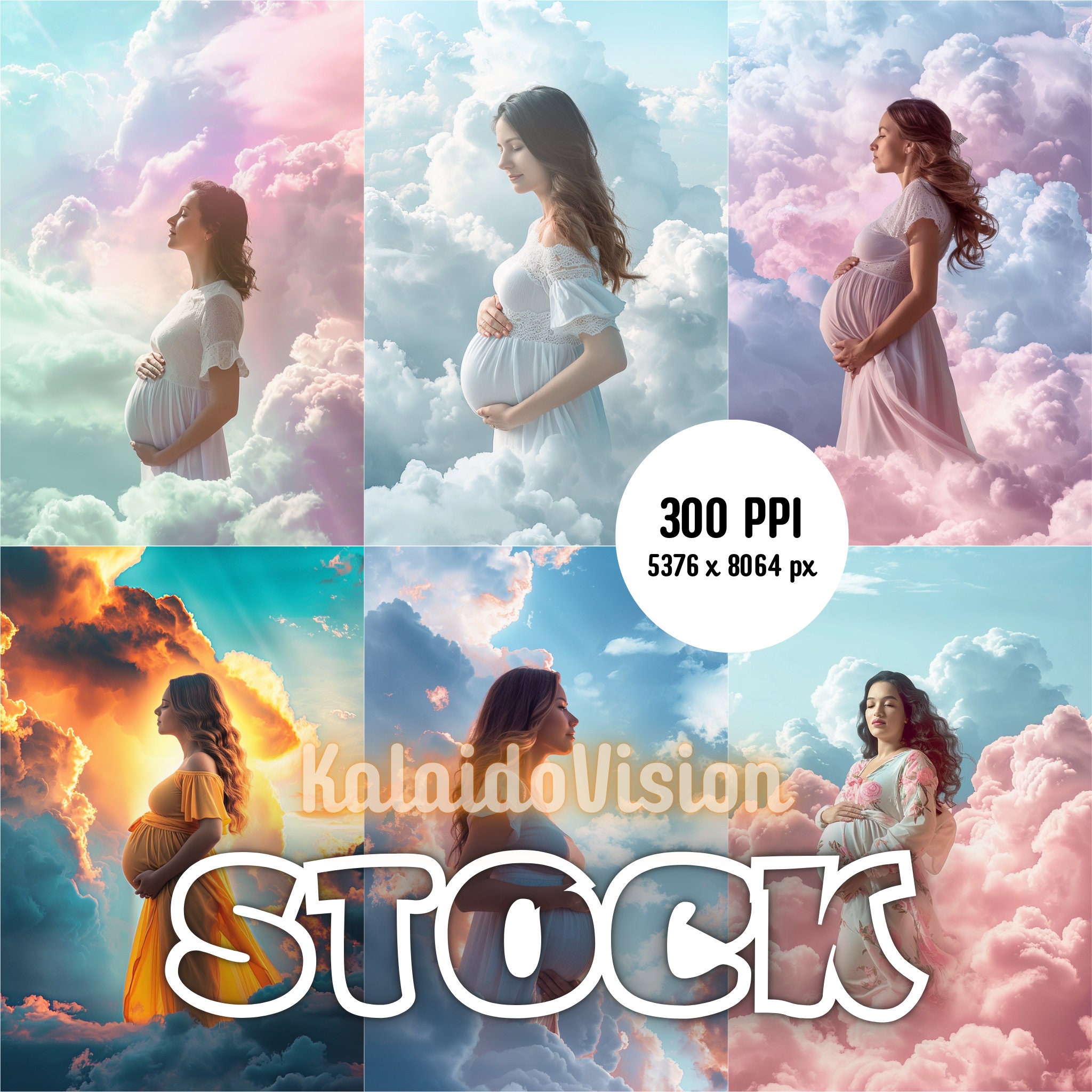 Fine Art Cloud Backdrop Overlay 84 Dreamy Cloud Digital Backdrop ...