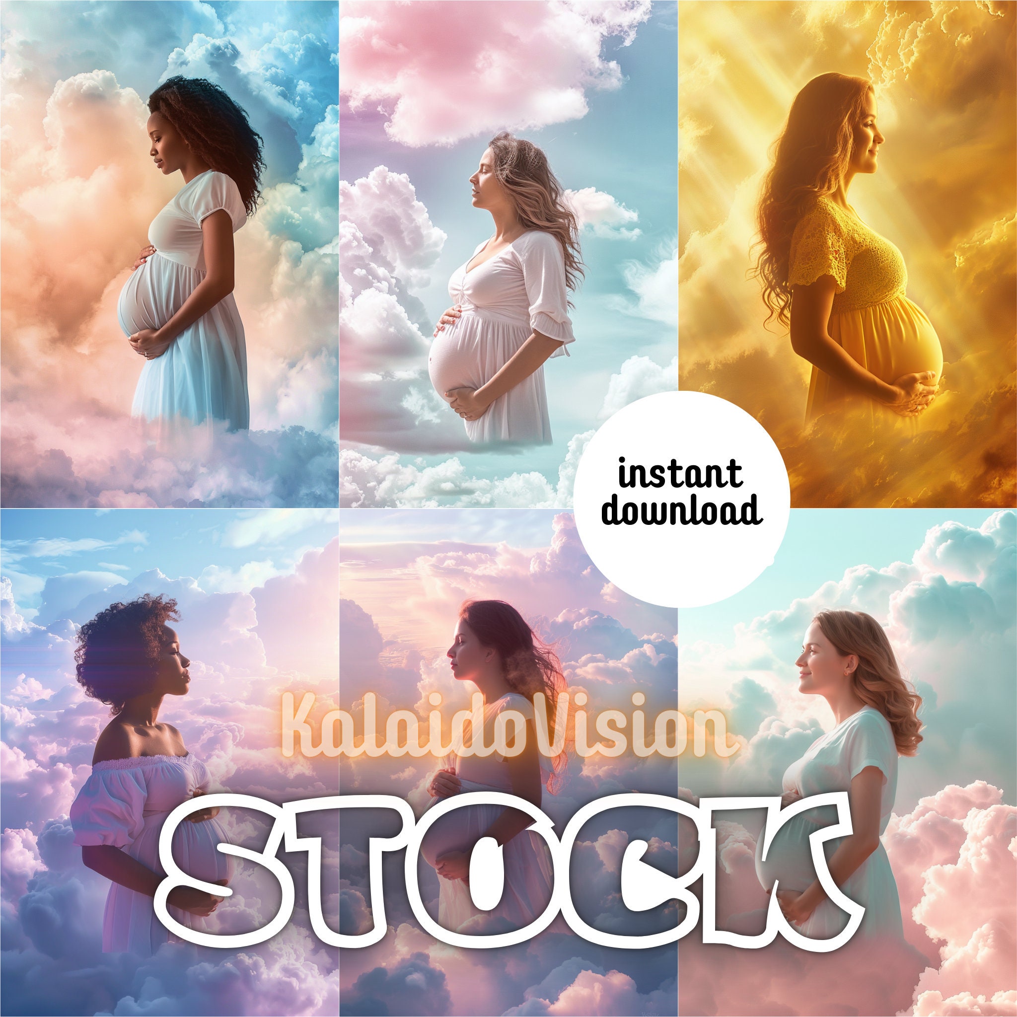 Fine Art Cloud Backdrop Overlay 84 Dreamy Cloud Digital Backdrop ...