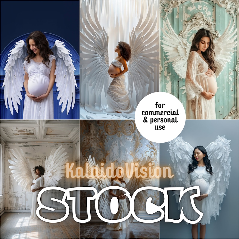 Digital Backdrops 50 Angel Wings Digital Backgrounds Bundle Maternity ...