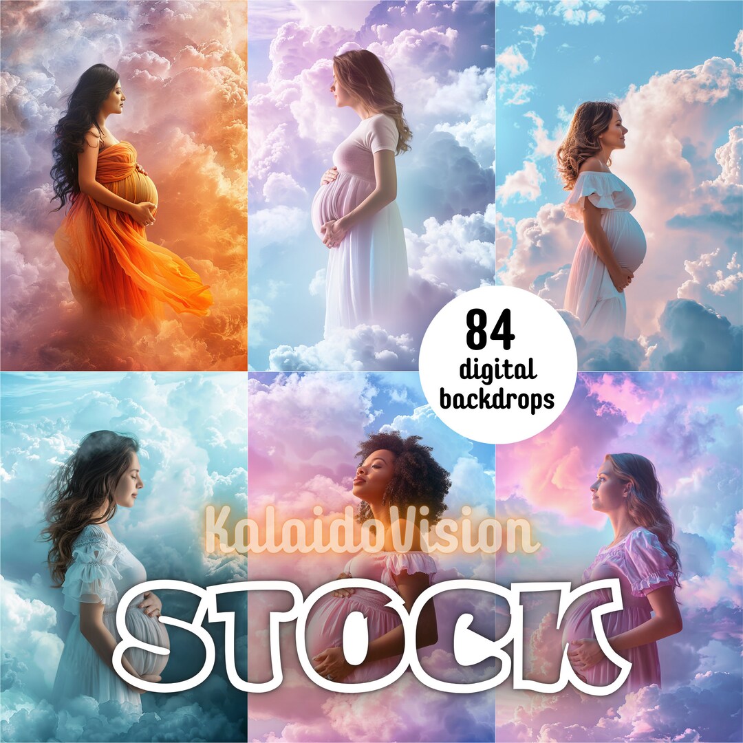 Fine Art Cloud Backdrop Overlay 84 Dreamy Cloud Digital Backdrop ...