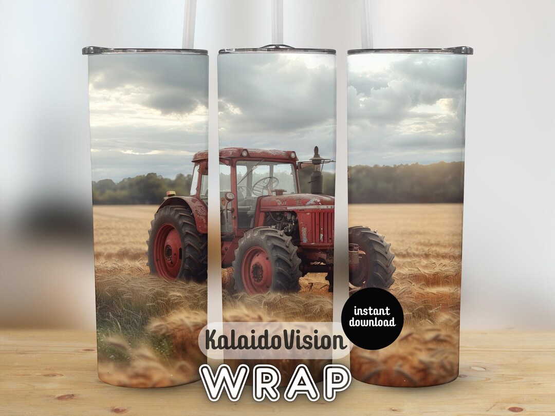 Rustic Red Tractor 20oz Tumbler Wrap Digital Download Country Farm ...