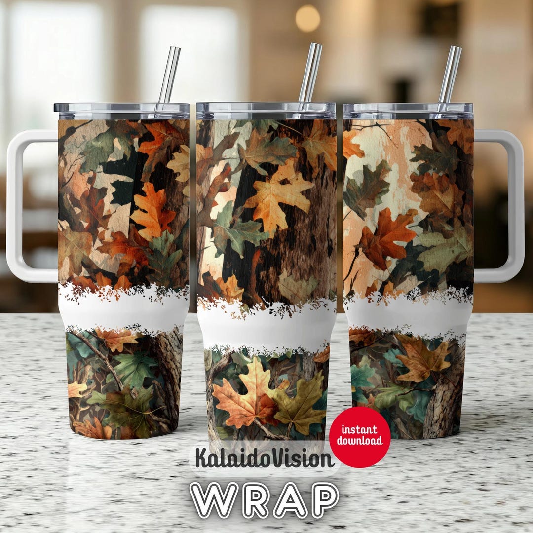 Autumn Leaves Tumbler Wrap: 40oz Fall Camouflage Design - Etsy
