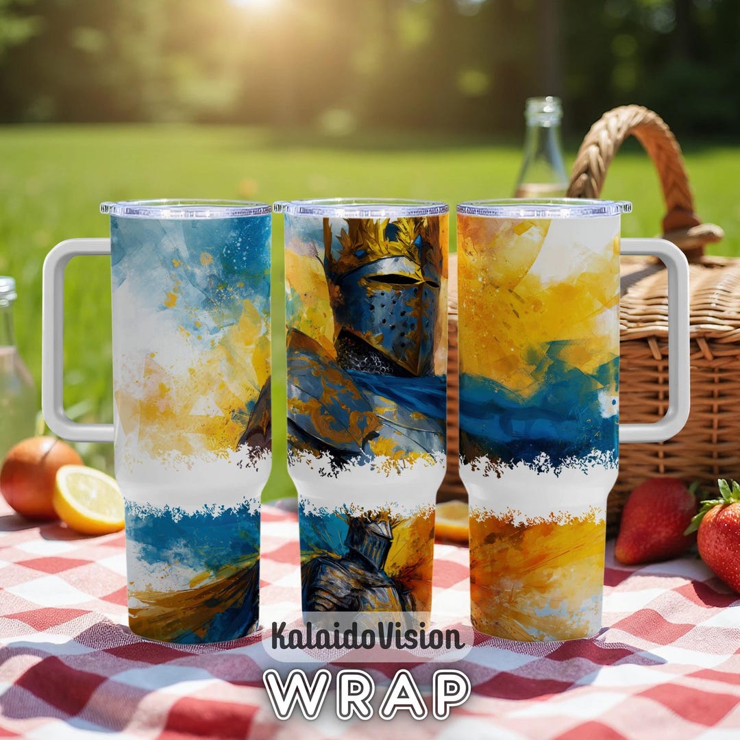 Knight King Tumbler Wrap: Medieval Armor Design for 40oz Cups - Etsy