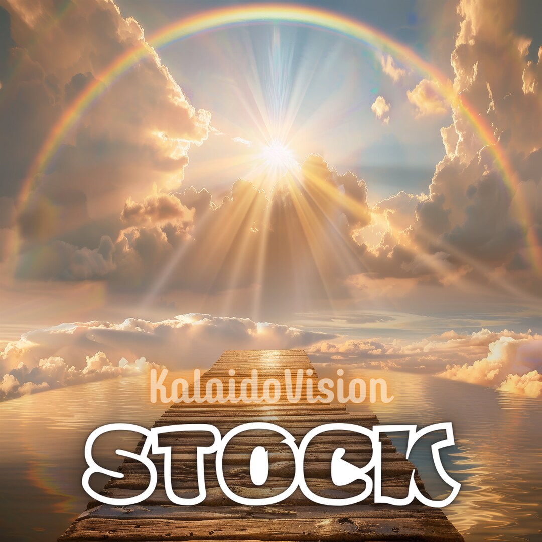 Memorial Rainbow Pathway Background, Christian Funeral (digital ...