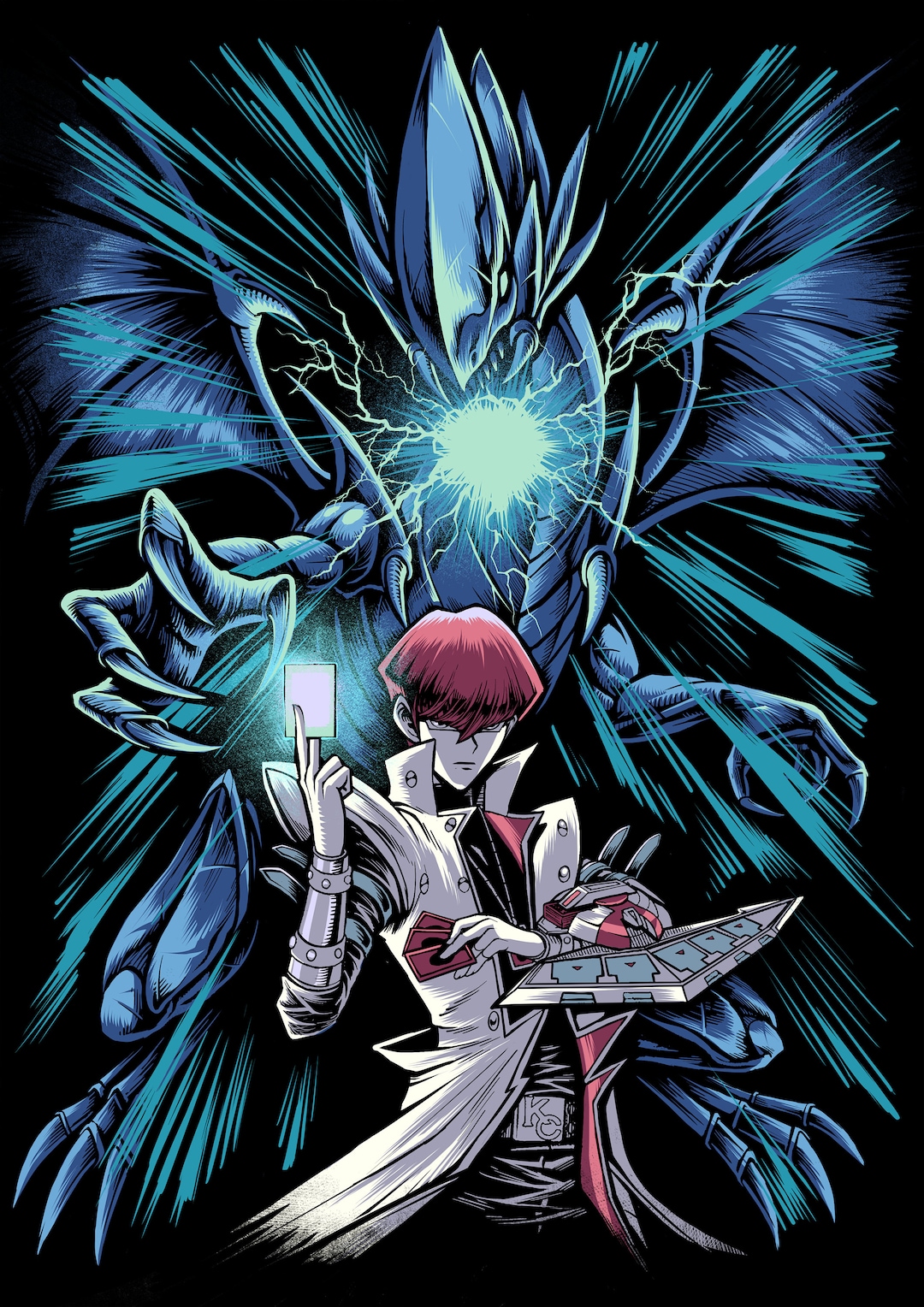 Seto Kaiba/ Blue Eyes White Dragon Acrylic Art - Etsy