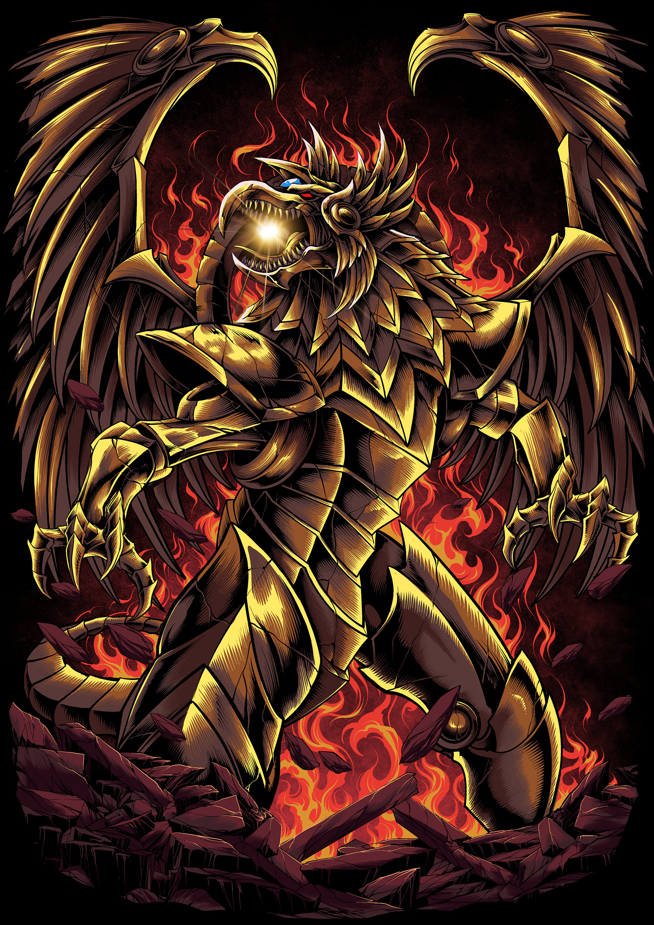 Winged Dragon Of Ra Drawing