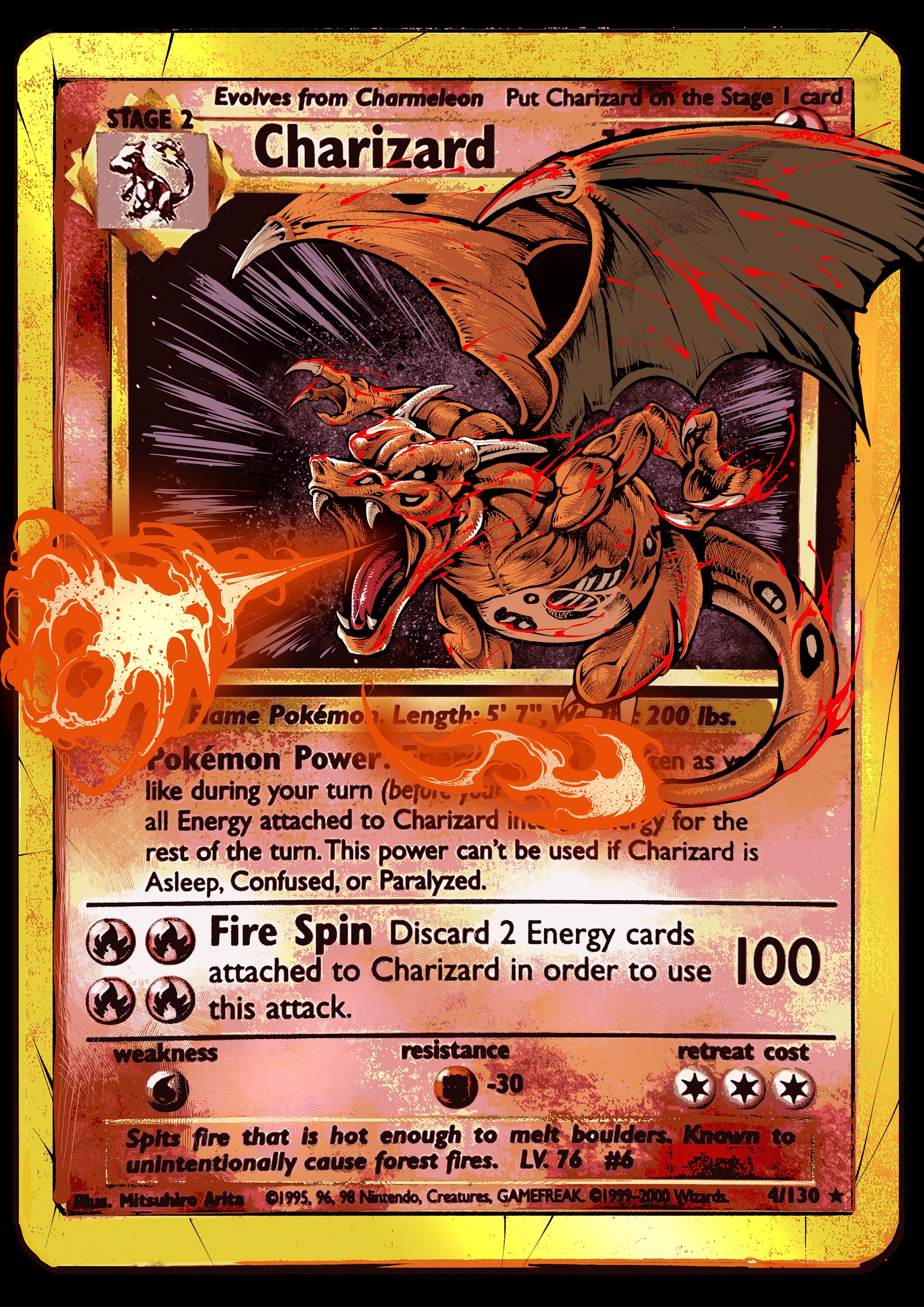 Zombie Charizard Acrylic Art - Etsy