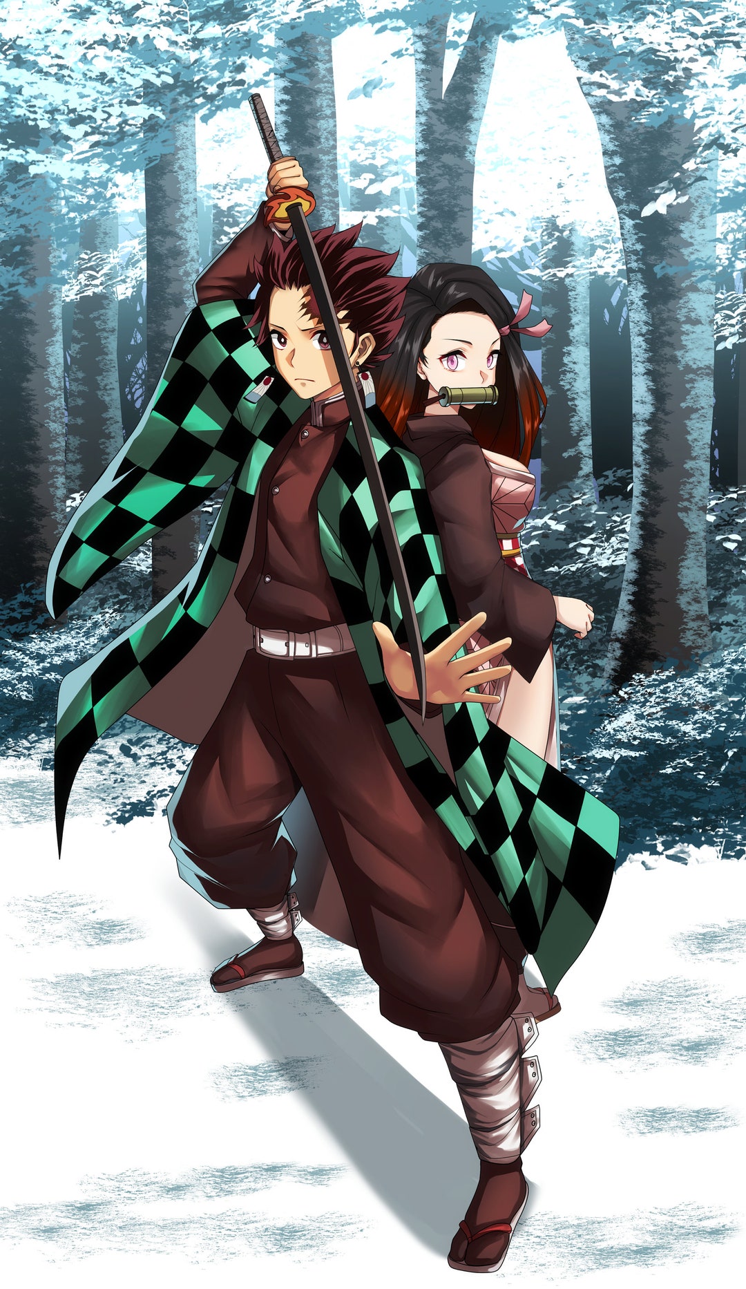 Tanjiro & Nezuko DS - Acrylic Art - Etsy