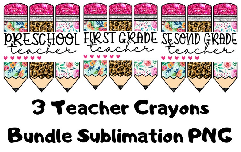 Teacher Crayons Bundle Sublimation PNG Crayon Teacher Get Your Crayon ...