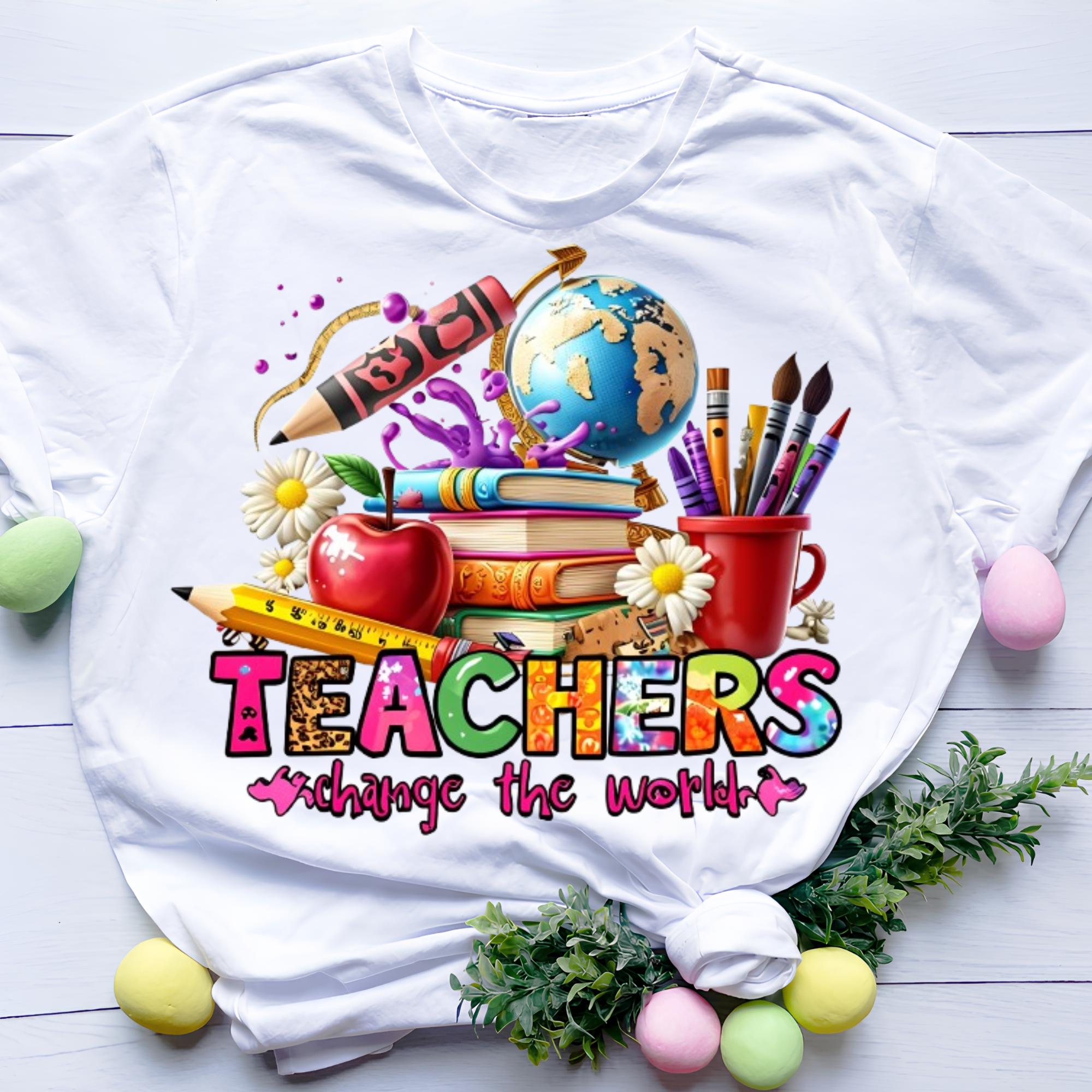 SVG Teachers Change the Word Png Svg, Sublimation Design Download ...