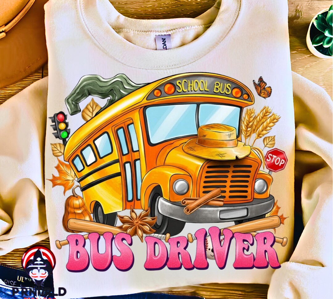 Pink Bus Driver Fall Png, School Bus Driver Sublimation Designs,school ...