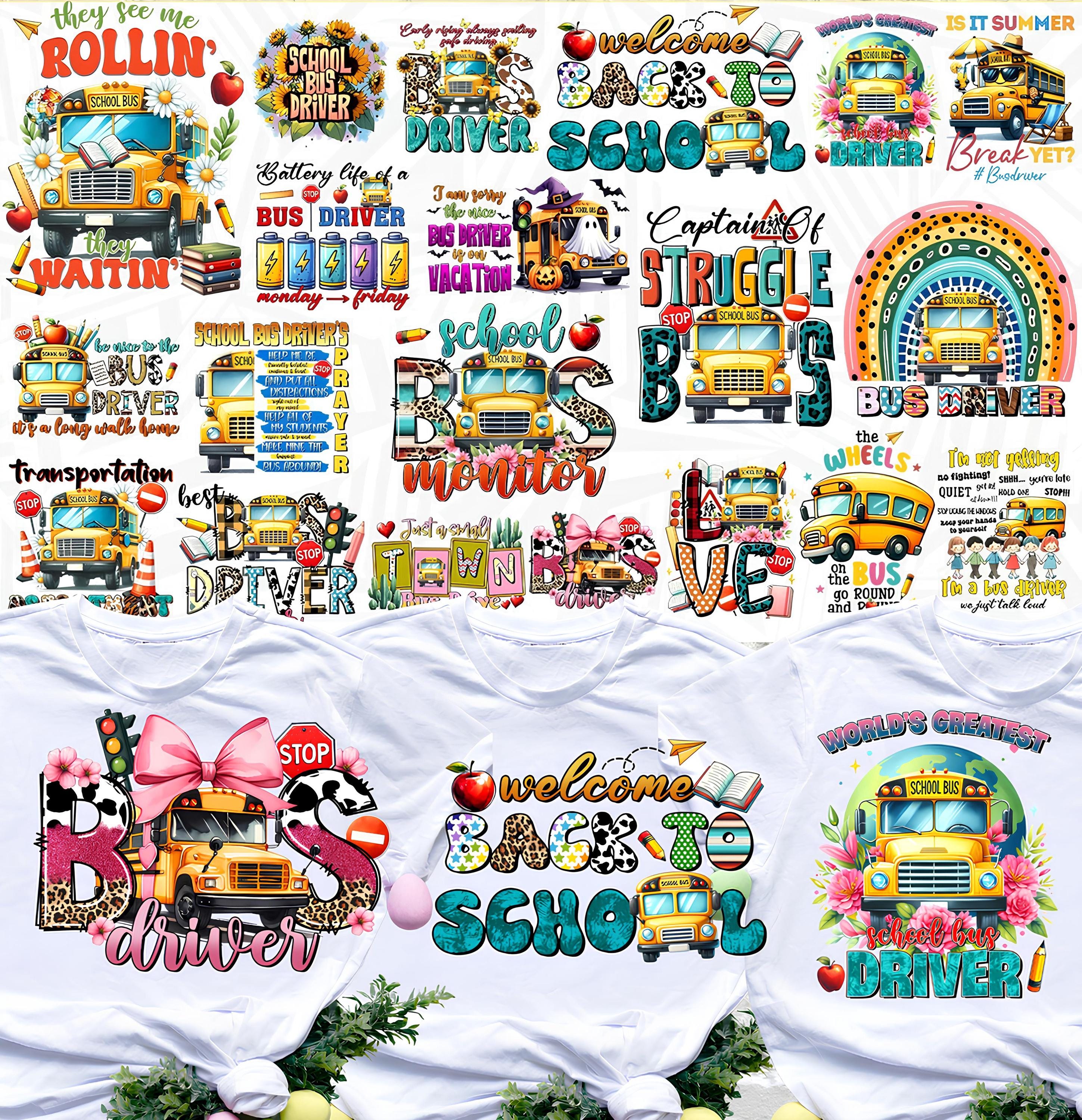 20 School Bus Driver PNG Bundle, Digital Download Best Bus Driver Ever ...