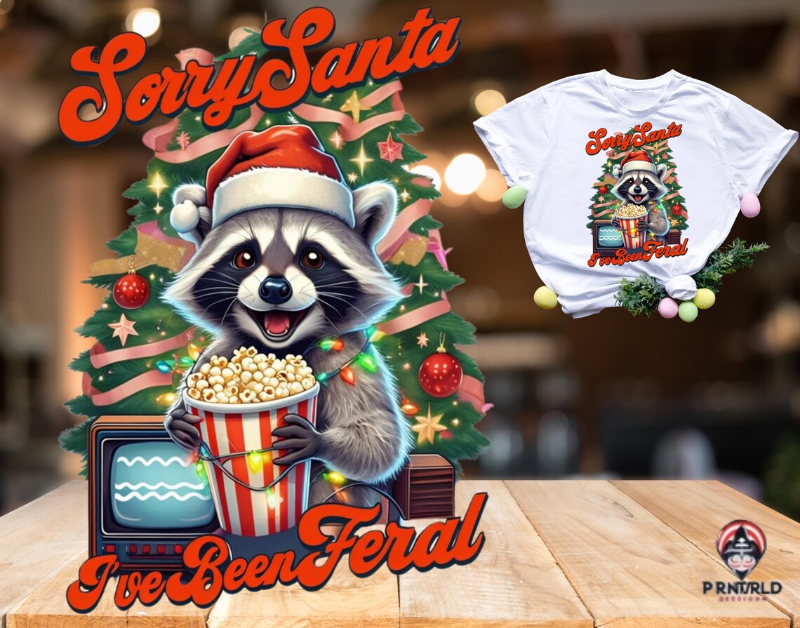 Sorry Santa I've Been Feral PNG SVG Retro Christmas Television Lover ...