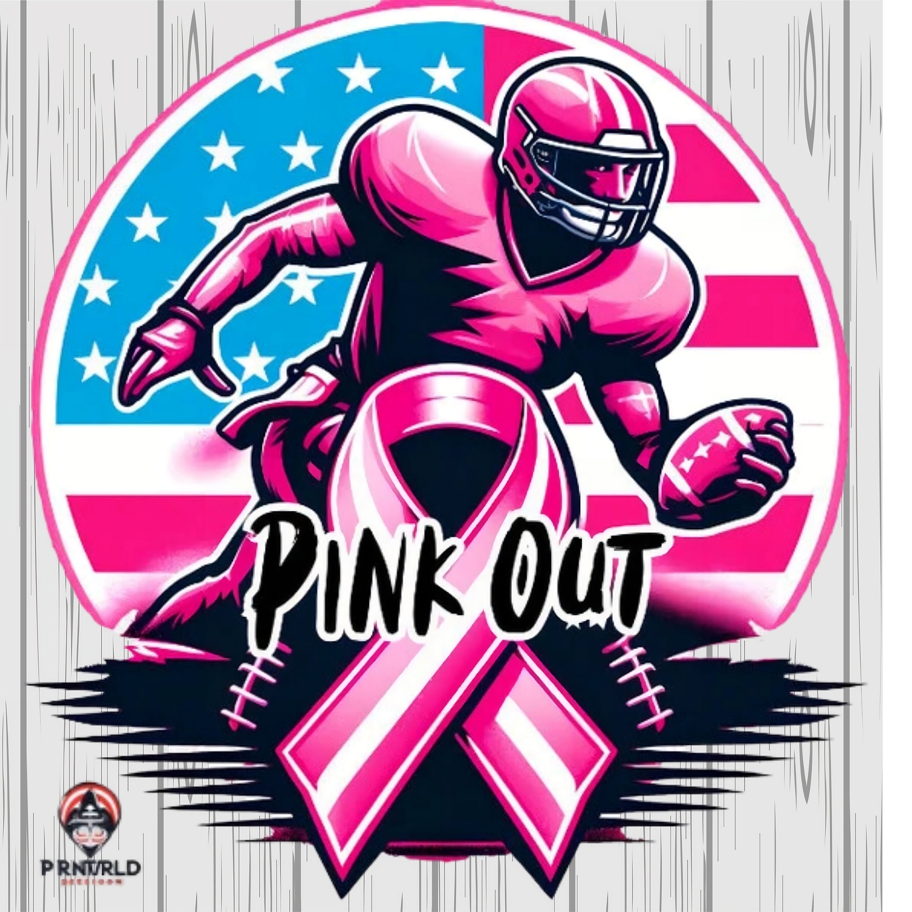 Pink Out Football Player Png,breast Png Breast Cancer Awareness Ribbon ...