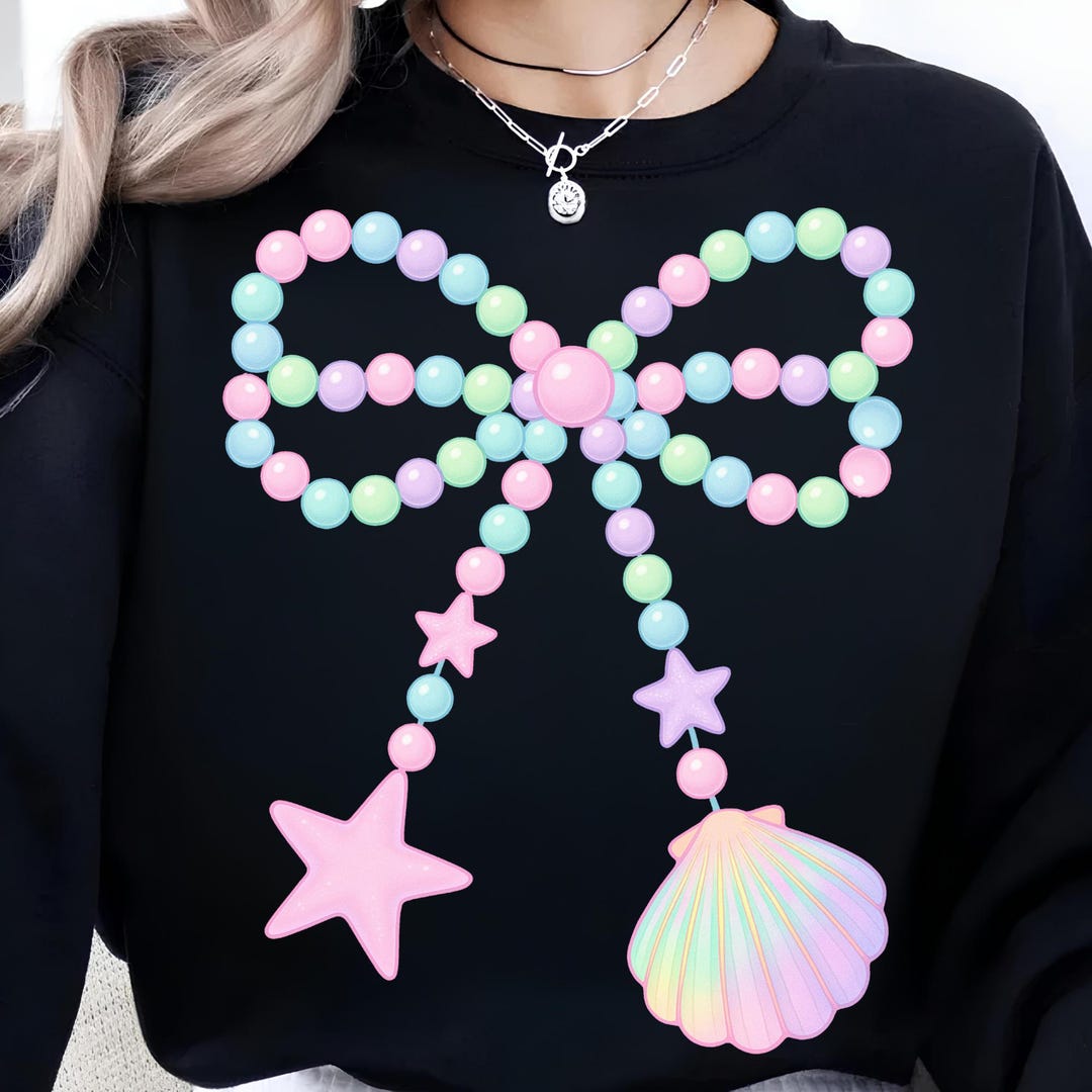Coastal Coquette Pearl Bow Png,coastal Ocean Core Pink Aesthetic ...