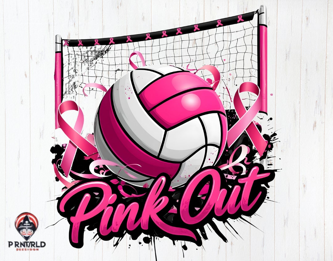 Volleyball Pink Out Png Svg,breast Cancer Volleyball Png Svg,breast ...