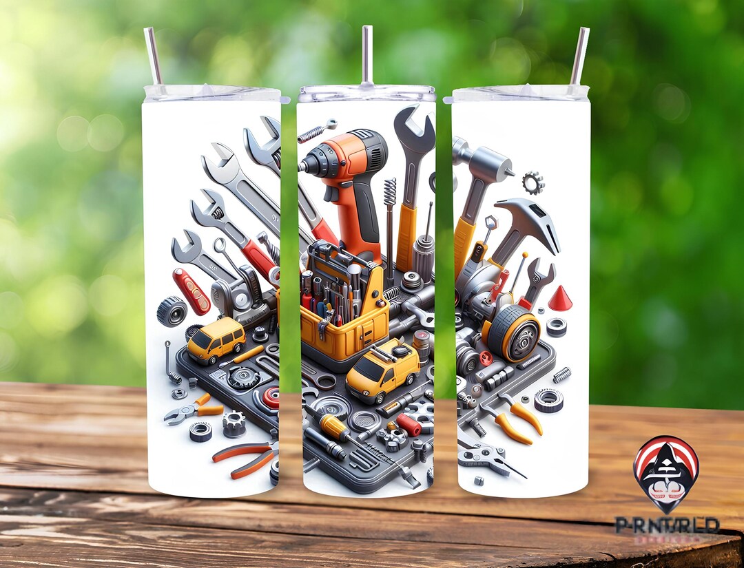 Leftover Parts Funny Tumbler Wrap for Men,mechanic Tools 20oz Skinny ...