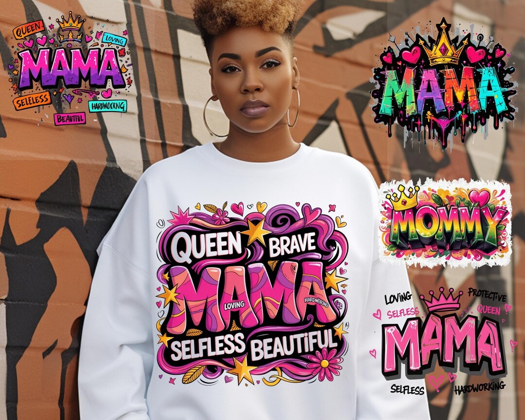 5 - Mama Graffiti Png Bundle,selfless Png,loving Mama Png,protective ...