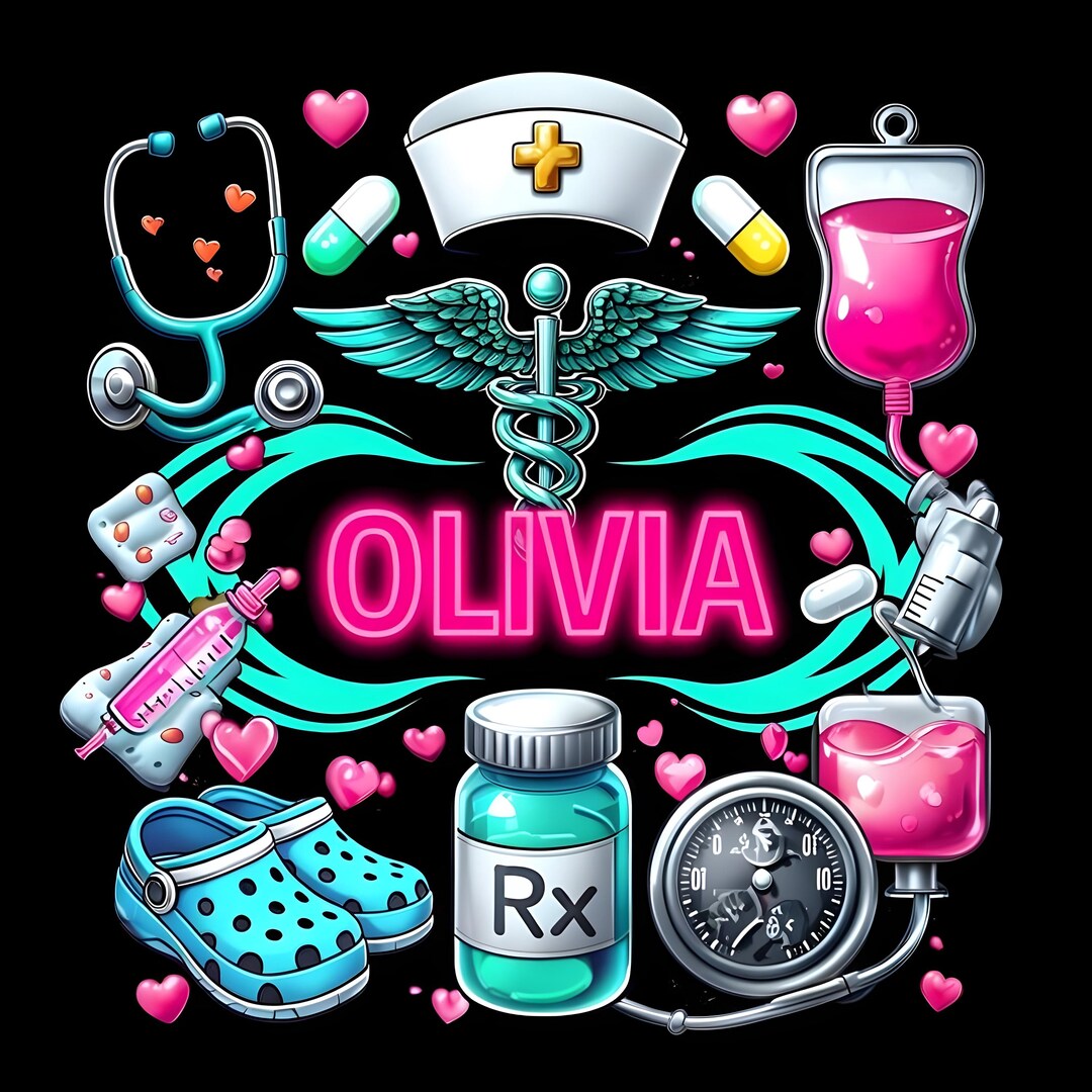 Personalized Nurse Elements Png Svg Sublimation Design Download,nursing ...