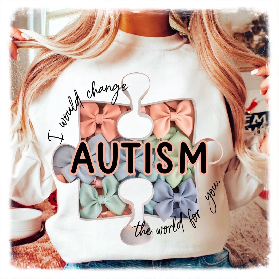 Pastel Autism Awareness Coquette Png Svg,retro Autism Bow Png,autism ...
