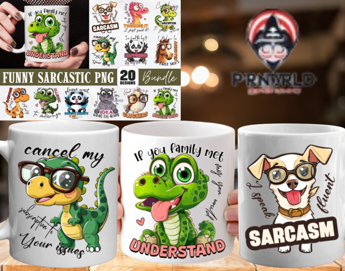 20 Funny Office Quotes Mug Wrap Bundle,11oz and 15oz Sarcastic Quote Co ...