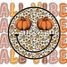 Retro Fall Vibes PNG Sublimation Design Retro Smiley Face Spooky Fall ...