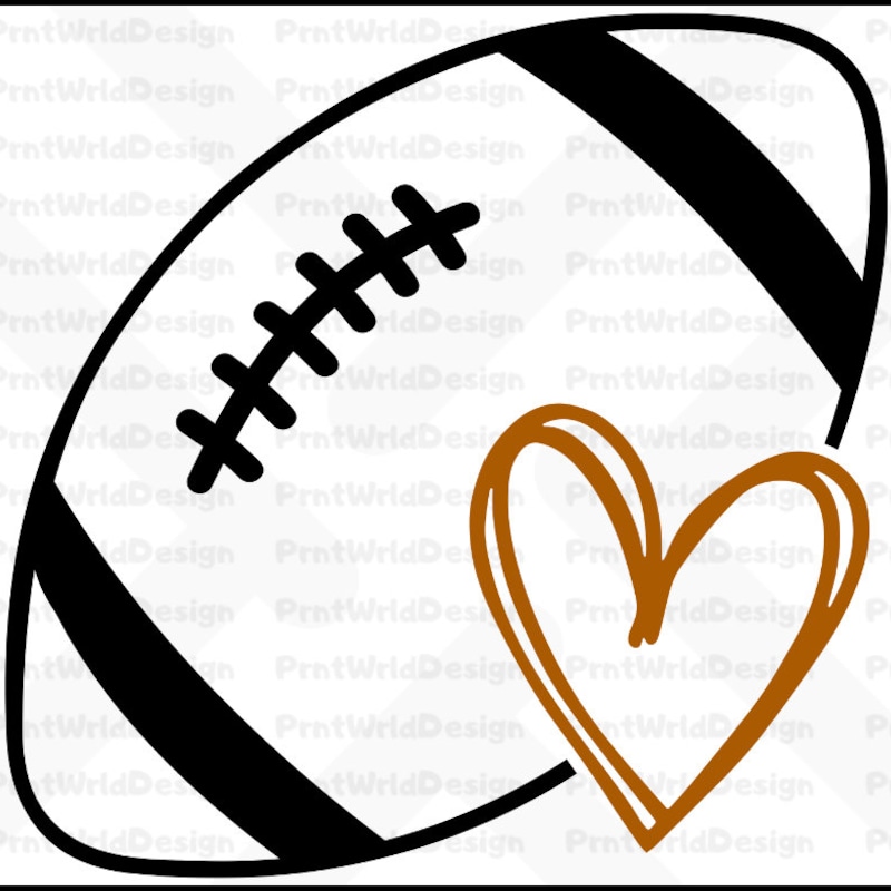 Football Heart - Etsy