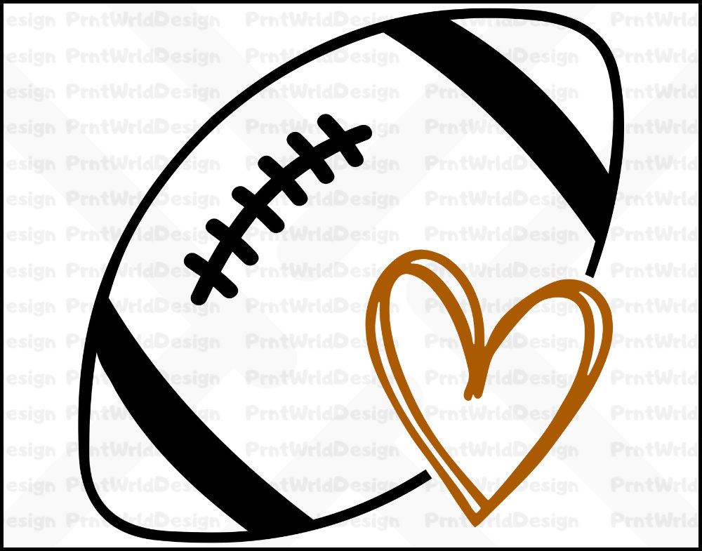 Football Heart Sketch Png Svg,football Shirt Svg Png,football With ...