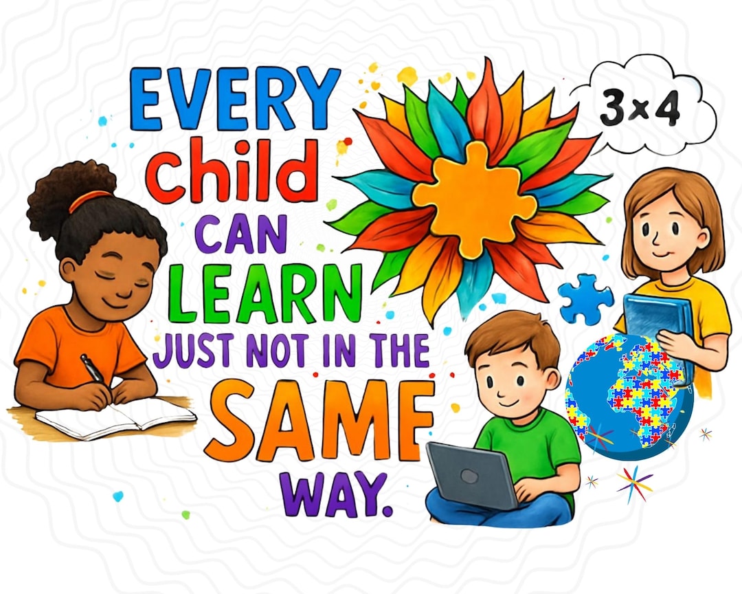 SVG Autism Every Child Can Learn Just Not in the Same Way Png Svg ...