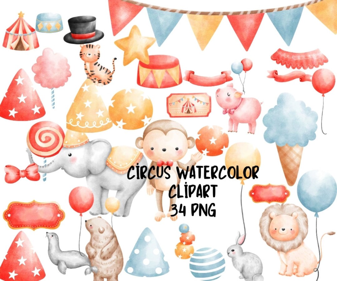 34 Circus Tent Elephant Png Circus Animals Clown Clipart Animals ...
