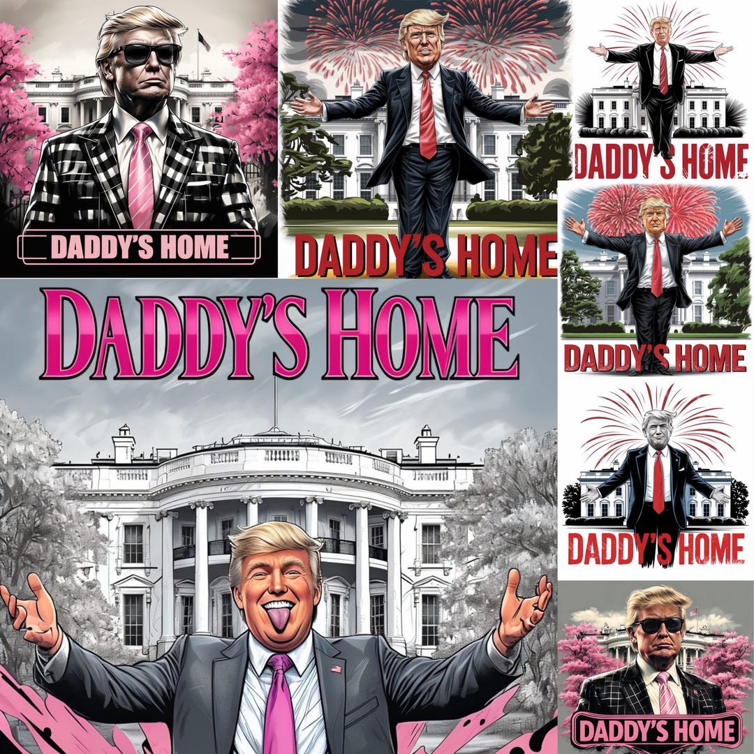 7 Pink-daddys Home Trump Daddy's Home White House Pink 7 Trump 2024 ...