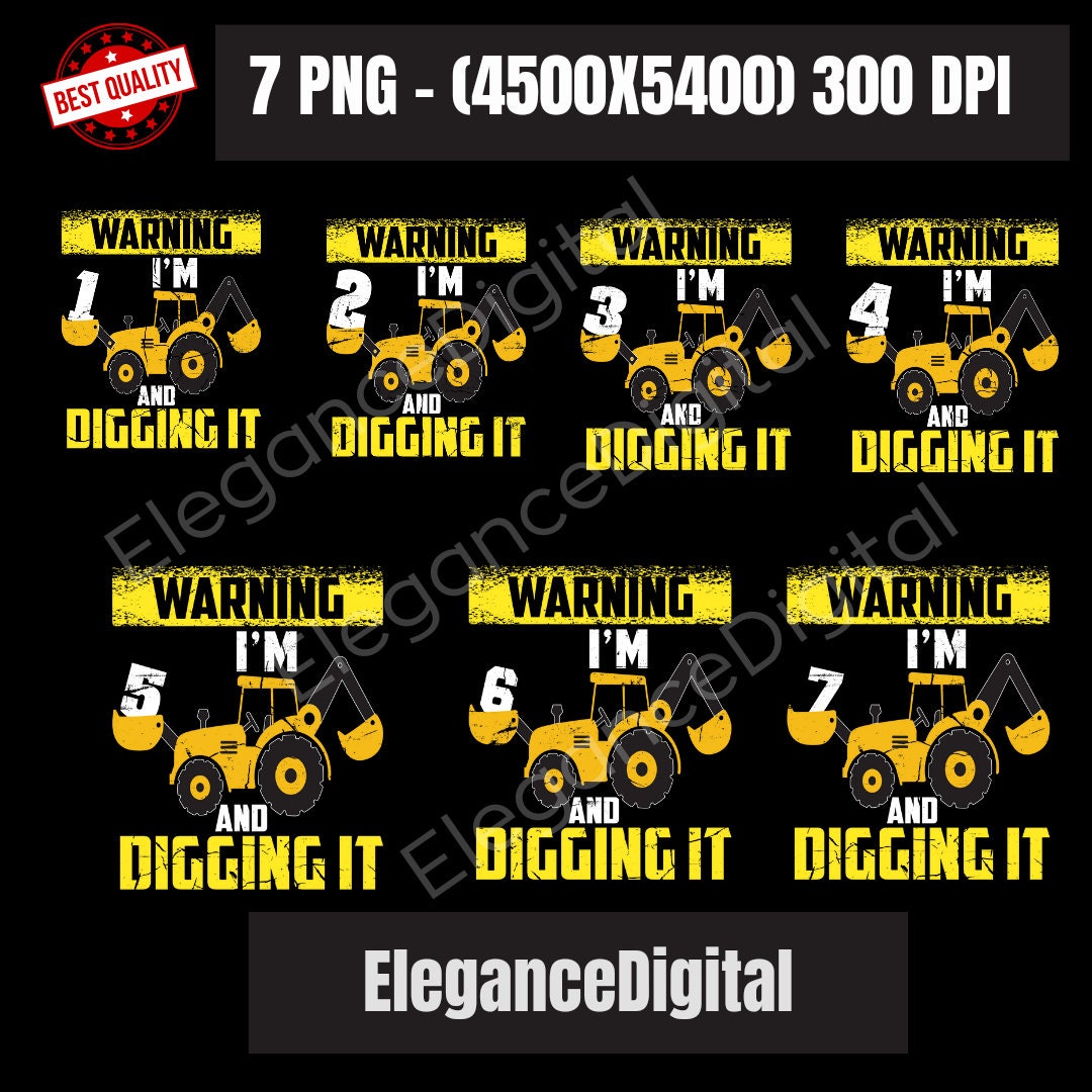 I'm 2 and Digging It Svg Bundle Construction Svg - Etsy